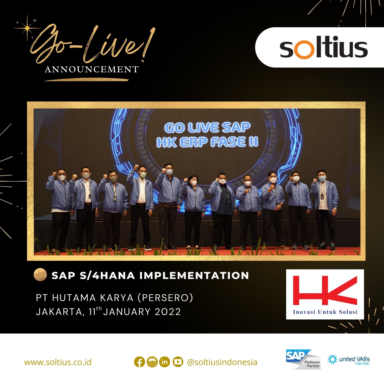 Go-Live Announcement SAP ERP at PT Hutama Karya (Persero)