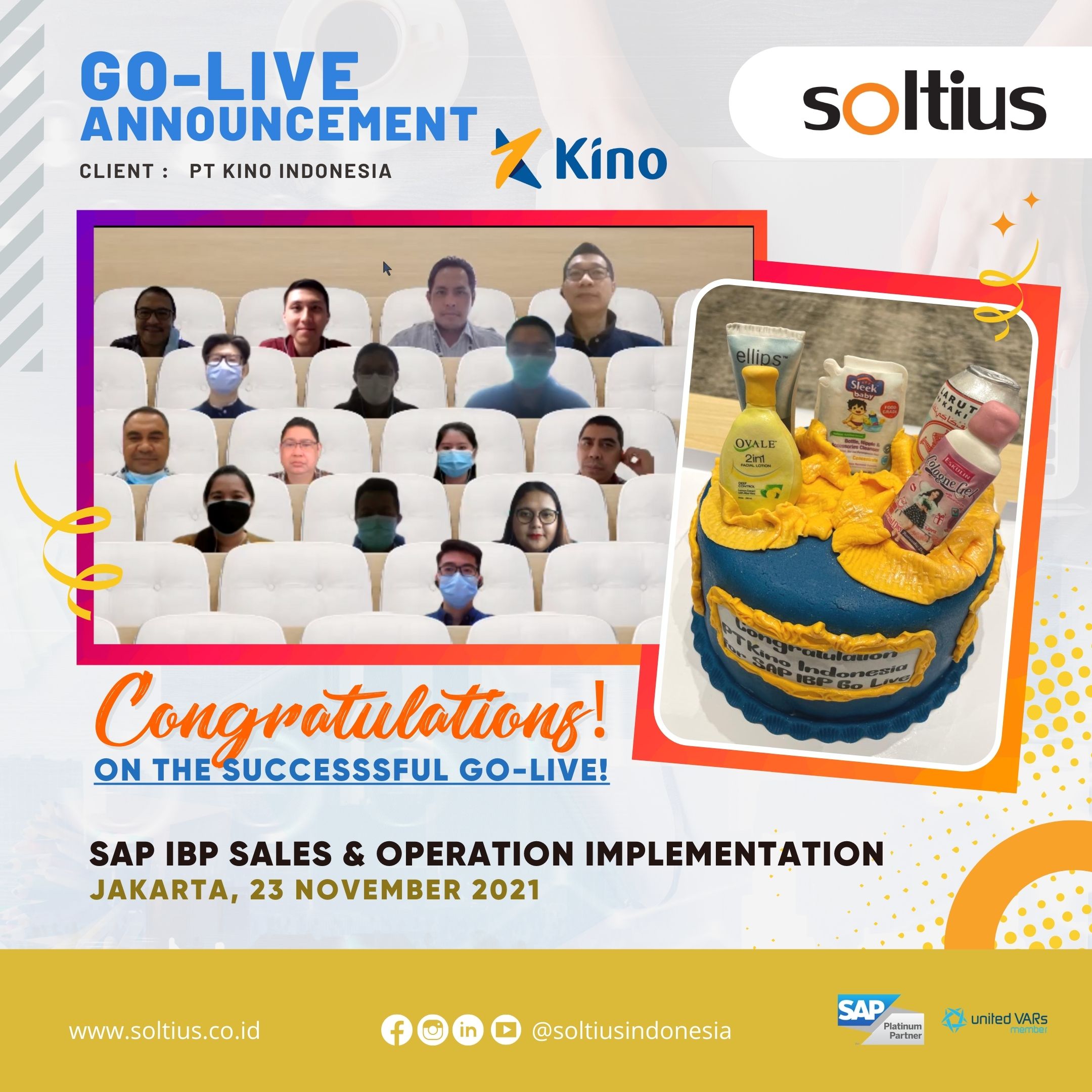 Go-Live Announcement SAP IBP S&OP Implementation At PT Kino Indonesia